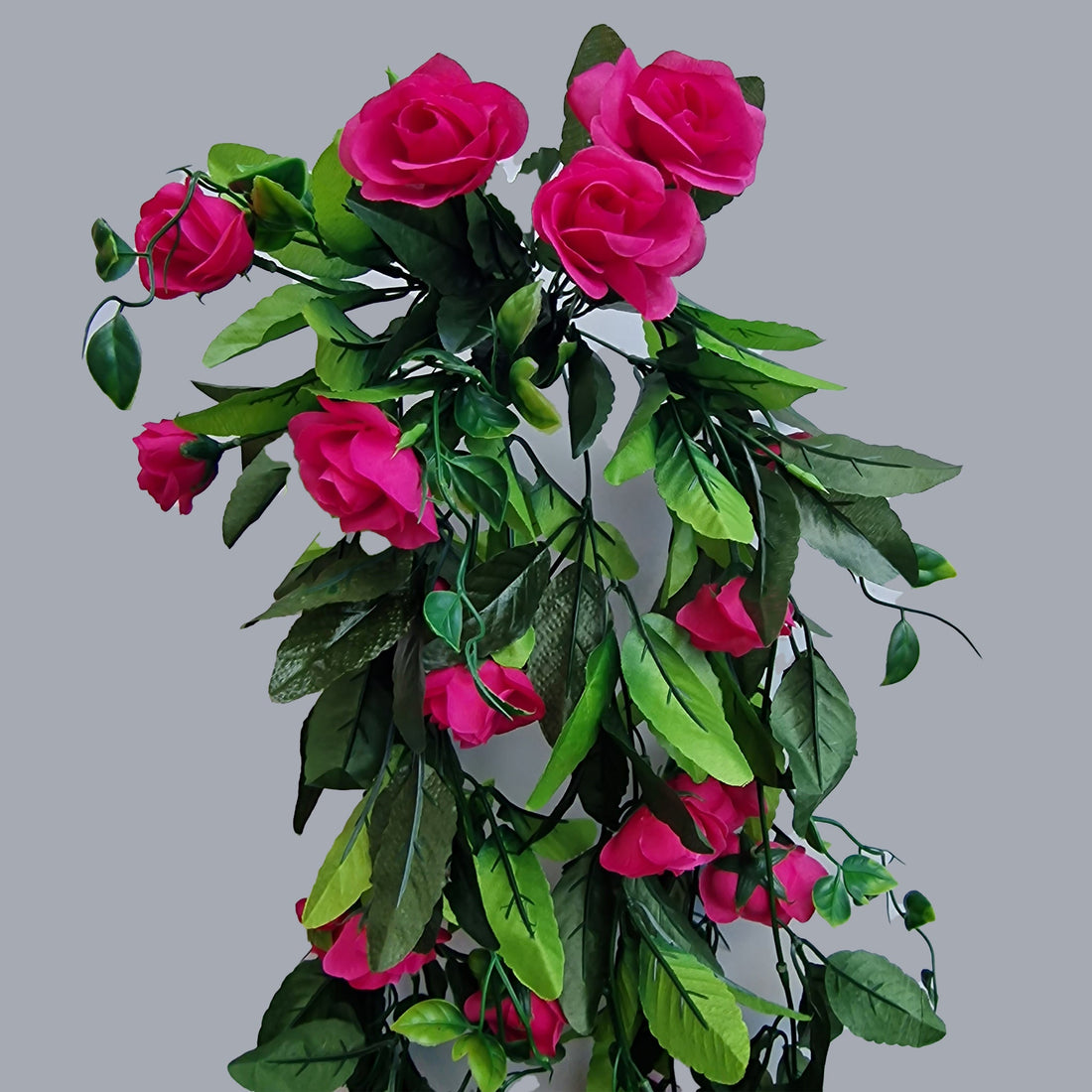 Beautiful Trailing Artificial Rose With Leaves -Pretty, 80cm – Amor Flowers